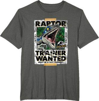 Jurassic Park Raptor Trainer Wanted Distressed Poster T-Shirt
