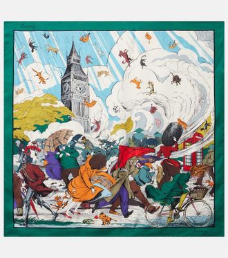 Burberry Bedrucktes Tuch aus Seiden-Twill