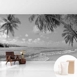 Tulup Tapete Vliestapete Mit Kleber Wandtapete Modern - Tapete Mit Motiv - Tapete Schlafzimmer Tropisches Paradies 416x254 Cm