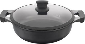 Metaltex Cacerola Baja Aluminio Fundido 32 cm, Negro