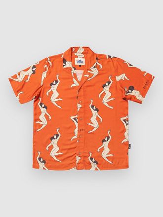 THE DUDES Ladies Red Hawaiian Chemise &agrave; motifs