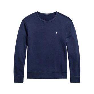 Polo Ralph Lauren Navy Sweatshirt Leicht Rundhalsausschnitt Langarm - - Sweatshirts & Hoodies - Herren - Blau - M