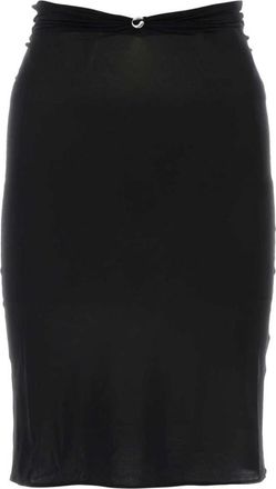 Coperni Femme, Jupes, Noir, Taille: 38 FR Ruched Waistband Midi Skirt