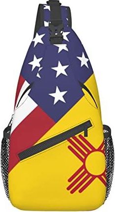 Generic Sac De Poitrine Drapeau Am&eacute;ricain Du Nouveau-Mexique Petit Sac &Agrave; Bandouli&egrave;re Multifonctionnel L&eacute;ger Et &Eacute;tanche Sacs Poitrine, Pour Excursion, Office, 