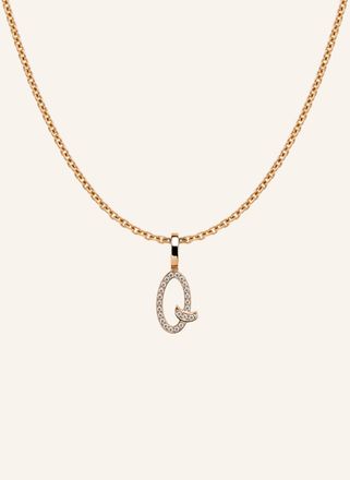 Cada Cada Kette Tiny Diamond Letter Q rosegold