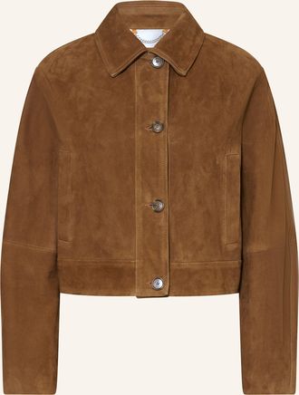 HUGO BOSS Lederjacke Sadela braun