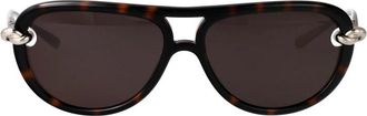Bottega Veneta unisex, Accessoires, Brun, Taille: 58 MM Bv1418S Lunettes de soleil