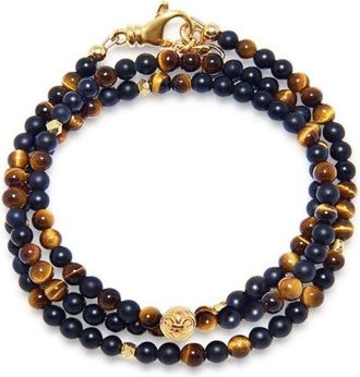 Nialaya The Mykonos Perlenarmband - Gold