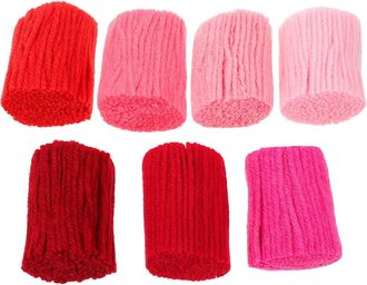 BESTONZON 7 St&uuml;ck Kn&uuml;pfgarn aus Weichem Acryl Selbstgemacht Teppichgarn f&uuml;r Teppichherstellung Dekoratives Kn&uuml;pfgarn mit Vielseitigem Stickzubeh&ouml;r f&uuml;r Kissen un