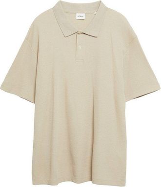 s.Oliver Kurzarmshirt Polo-Shirt Poloshirt aus Waffelpiqu&eacute;