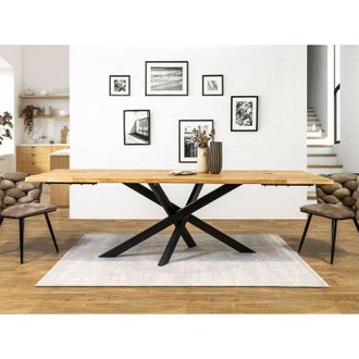 BOBOCHIC Bobochic - Table &agrave; manger extensible alizee ch&ecirc;ne massif 200 &agrave; 280 cm