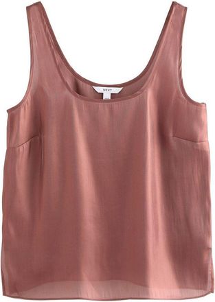 Next Blusentop Metallic-Oberteil aus Satin mit U-Ausschnitt (1-tlg)
