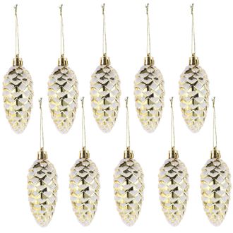 BESPORTBLE 10st&uuml;cke Tannenzapfen Anh&auml;nger f&uuml;r Weihnachts Dekoration Aufh&auml;ngbare Christbaumschmuck f&uuml;r Weihnachtsfeier Festtagsdeko mit Schnur