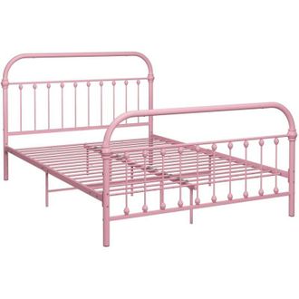 vidaXL Bettgestell Rosa Metall 120x200 cm Vidaxl