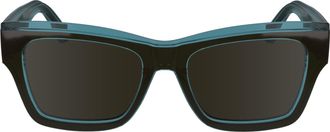 Calvin Klein Jeans Unisex Adult Sunglasses CKJ24609S - Taupe with Solid Brown Lens