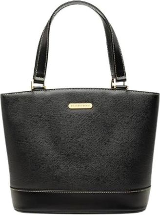Burberry Sac cabas en cuir Pre-owned - Femme - Pre-owned - Noir - Taille: ONE Size