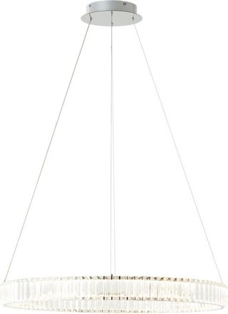 Brilliant Suspension led Queen 80cm chrome aluminium/plastique t&eacute;l&eacute;commande Dimmable en interne via la t&eacute;l&eacute;commande led 50 w int&eacute;gr&eacute;e (flux lumineux : 6000lm