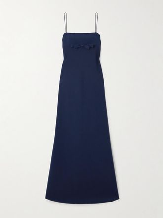 Bernadette Phil Robe Aus Cr&ecirc;pe Mit Schleife - Blau