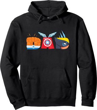 MARVEL Super Heroes Dad Letters Fathers Day Birthday Gift Pullover Hoodie