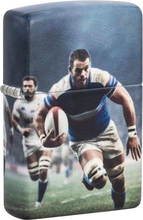 Zippo Sturmfeuerzeug - Rugby Design - 540 Matt - Nachf&uuml;llbar - Wiederverwendbar - Windfestes Design - Geschenkbox - Made in USA
