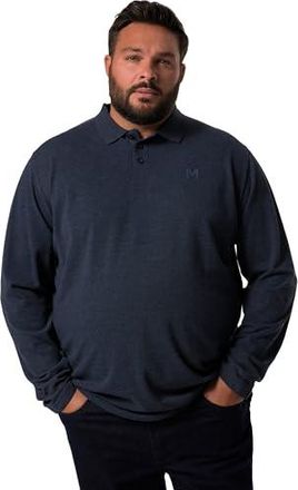 Men Plus Hommes Grandes Tailles L-8XL Polo Men+ en Maille piquée, Manches Longues, Collection Basic - Jusquau 8 XL Bleu Marine 5XL 836270130-5XL