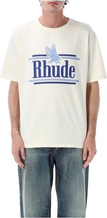 Rhude Homme, Tops, Blanc, Taille: L Rossa Tee