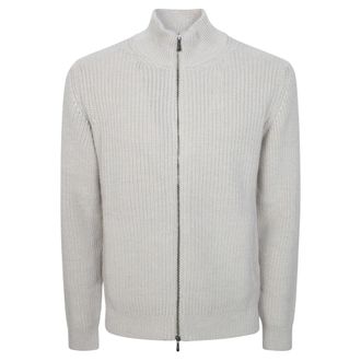 Drumohr Strickjacke Zip Costa Inglese - - Knitwear - Herren - Beige - L