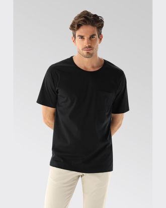 van Laack Oversize Jersey T-Shirt mit Brusttasche