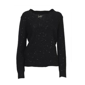 Saint Barth Damen, Strickwaren, Schwarzk, SGr&ouml;&szlig;e