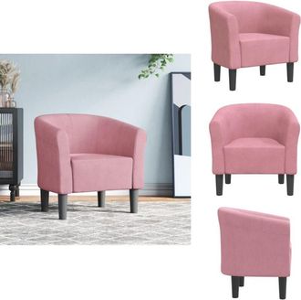 vidaXL Clubsessel Rosa Samt - Clubsessel - Sessel - Schlafzimmersessel - Akzentstuhl