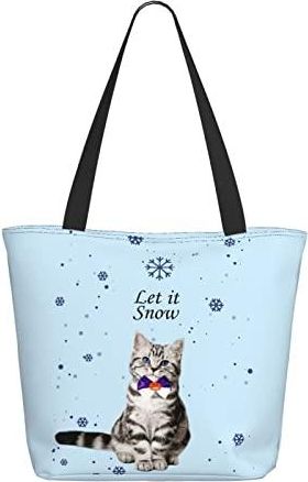 AOOEDM Snows Cat Ladies Shopping Bag 13x11x7in.Le cadeau parfait pour la Saint-Valentin.Cest de la Saint-Valentin pour maman, fille, &eacute;pouse, etc
