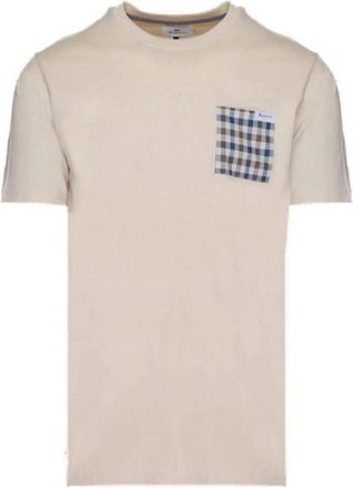 Aquascutum Homme, Tops, Beige, Taille: 2XL T-shirt en Coton Collection Printemps/&Eacute;t&eacute;
