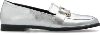 Furla mocassins à plaque logo - Gris