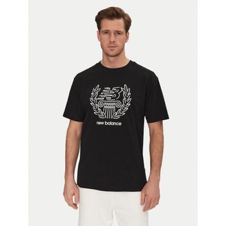 New Balance T-Shirt MT51974 Schwarz Relaxed Fit