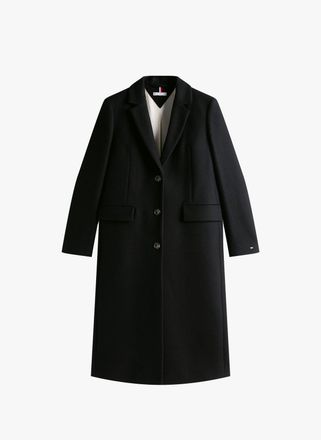 Tommy Hilfiger Manteau long en laine m&eacute;lang&eacute;e et cachemire
