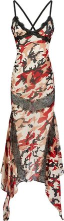 The Attico robe à empiècements en dentelle - Tons neutres