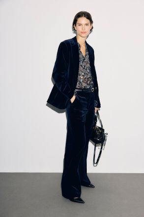 Gerard Darel Veste en velours ras - JYNA - Marine
