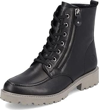 Remonte Femme Bottines D8667, Dame Bottines à Lacets,Semelle intérieure Amovible,Bottes Courtes,Bottes à Lacets,Schwarz,38 EU / 5 UK