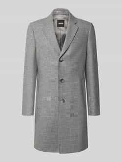HUGO BOSS Regular Fit Wollmantel mit Allover-Muster Modell H-Hyde-Bib-E-264