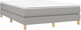 vidaXL Cadre de lit sans matelas gris clair 140x190 cm tissu Vidaxl