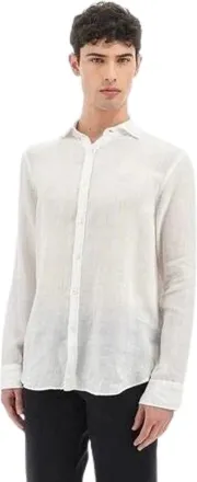 La Martina Chemise en lin essentielle - Homme - Chemises - Blanc - Taille: 4XL