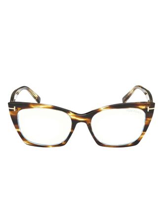 Tom Ford Eyewear lunettes de vue à monture papillon - Marron
