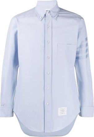 Thom Browne Chemise Coupe Classique Avec 4 Barres En Tissage Satin Oxford