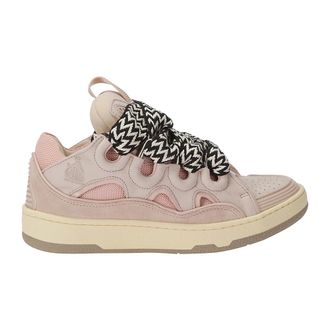 Lanvin Femme, Chaussures, Rose, Taille: 40 EU Baskets en Cuir avec Fermeture Maxi Langue
