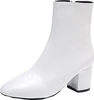 E.SSUE Bottes &agrave; Talons Hauts pour Femmes Cuir Boots Chelsea Bottines Chaudes Bottines Imperm&eacute;Ables Confortables Chaud Hiver Chaussures DHiver En Plein Air Po