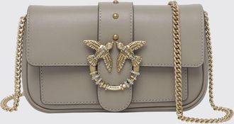 Pinko Mini-Umh&auml;ngetasche Love Bag Pocket aus Leder mit Kristallen und Nieten