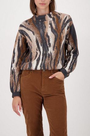 Monari Strickpullover Regular fit mit Rundhalsausschnitt