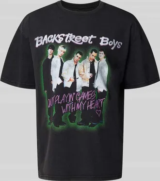 Mister Tee Relaxed Fit T-Shirt aus reiner Baumwolle Modell Backstreet Boys