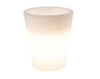 8 Seasons Design Shining Classic Pot S, LED Pflanzkübel 34 x 39 cm (weiß), E27 Fassung inkl. Leuchtmittel in warmweiß, beleuchteter Pflanzkübel für innen + auße
