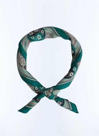 Fursac Bandana en laine et soie &agrave; motif - Taille Unique - Homme